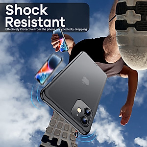 ORIbox for iPhone 11 Case Black,Translucent Matte case with Soft Edges, Lightweight,iPhone 11 Phone Black Case for Women Men Girls Boys Kids