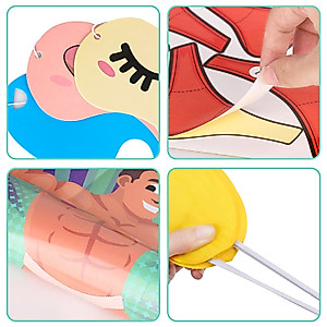 Adecortalk Bridal Shower Bachelorette Party Games Pin The Stickers On The Hunk with 42 Stickers for Bridal Shower Engagement Wedding Bachelorette Party Girls Night Party Games