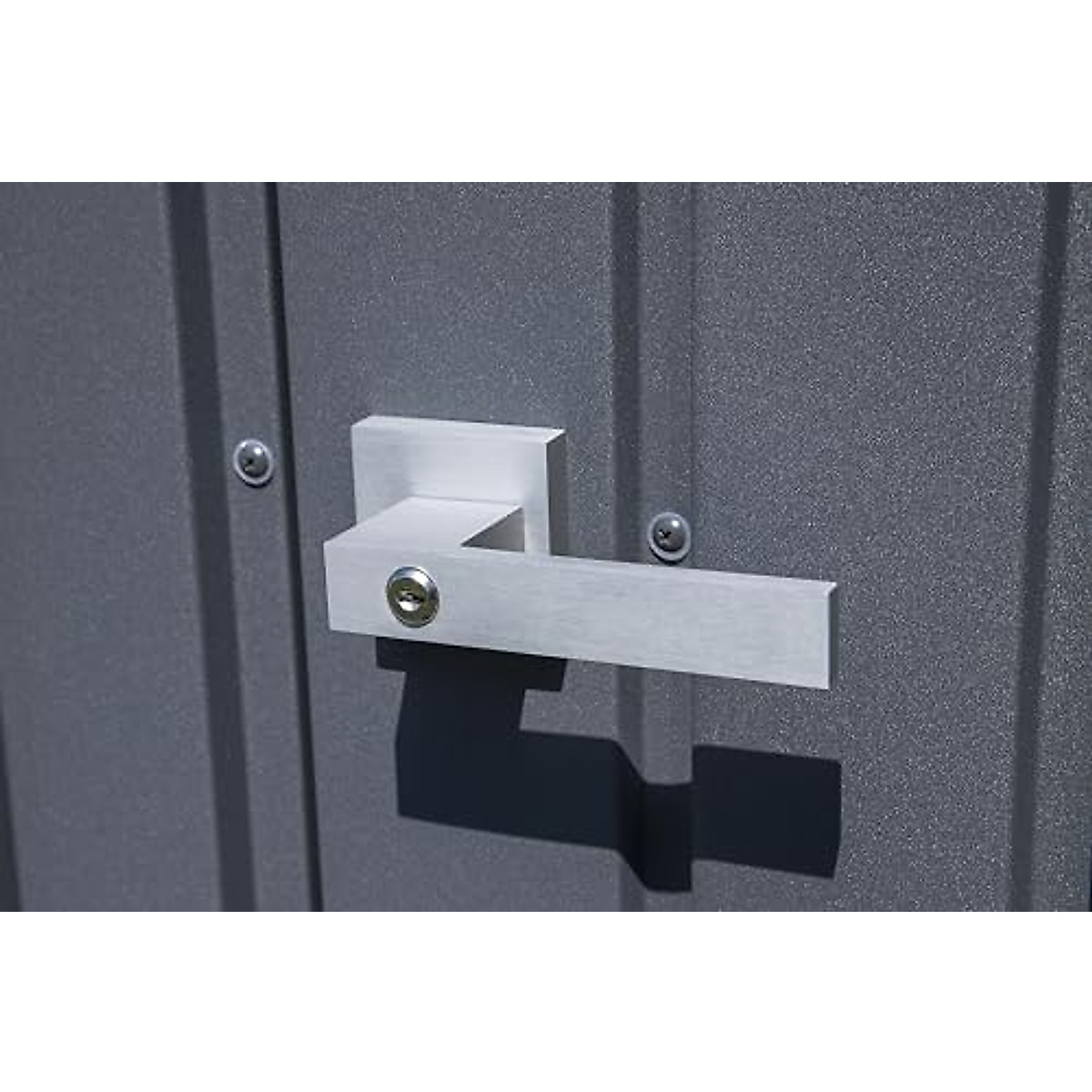 Arrow Shed Elite 6' x 4' Outdoor Lockable Steel Storage Shed Building with Pent Roof, Anthracite