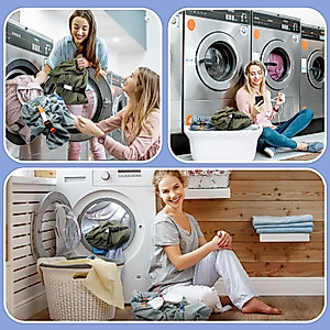 Lineshading 49 Pcs Laundry Strap Sock Clips Set Includes 24 Pcs Laundry Strap with Buckle and 25 Pcs Sock Clips for Laundry Nylon Strap Sock Organizer Accessories Tools for Washing Machine and Dryer