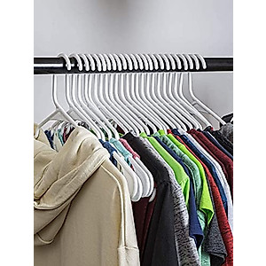 1InTheHome Standard Plastic Hangers, Hanger (30 Pack) Notched