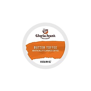 Pack 48-Count Gloria Jean's Butter Toffee Coffee Value Pack