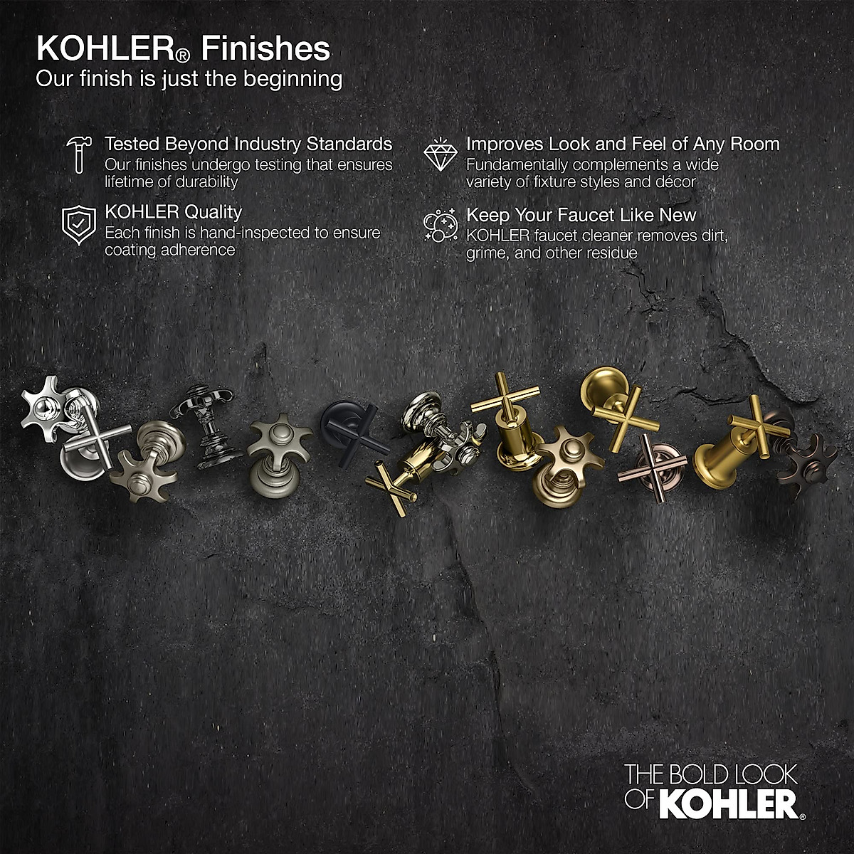 KOHLER 22972-BL Crue Pull Down Kitchen Faucet, Kitchen Sink Faucet with Pull-Down Sprayer, Pull-Down Kitchen Sink Faucet with Multi Function Spray Head, Matte Black