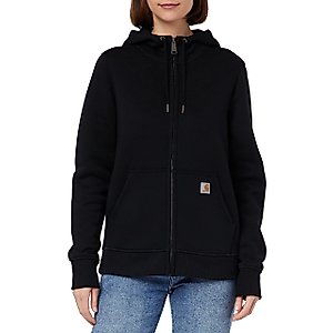 Carhartt Women's Clarksburg Full Zip Hoodie (Regular and Plus Sizes), black, X-Large