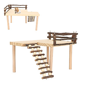 Zerodis Hamster Climb, Multipurpose Hamster Playing Hamster Bridge Rodents Chew Toy for Hamsters Chinchillas Guinea Pig Ferret Reptile