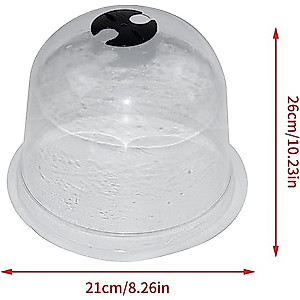 Baoz 6 Pack Garden Cloche Plant Bell Cover Humidity Dome Plant Protector Cover Plastic Mini Greenhouse with 18Pcs Metal Stakes and 10Pcs Labels for Seed Starter(10.24" H x 8.26" D)