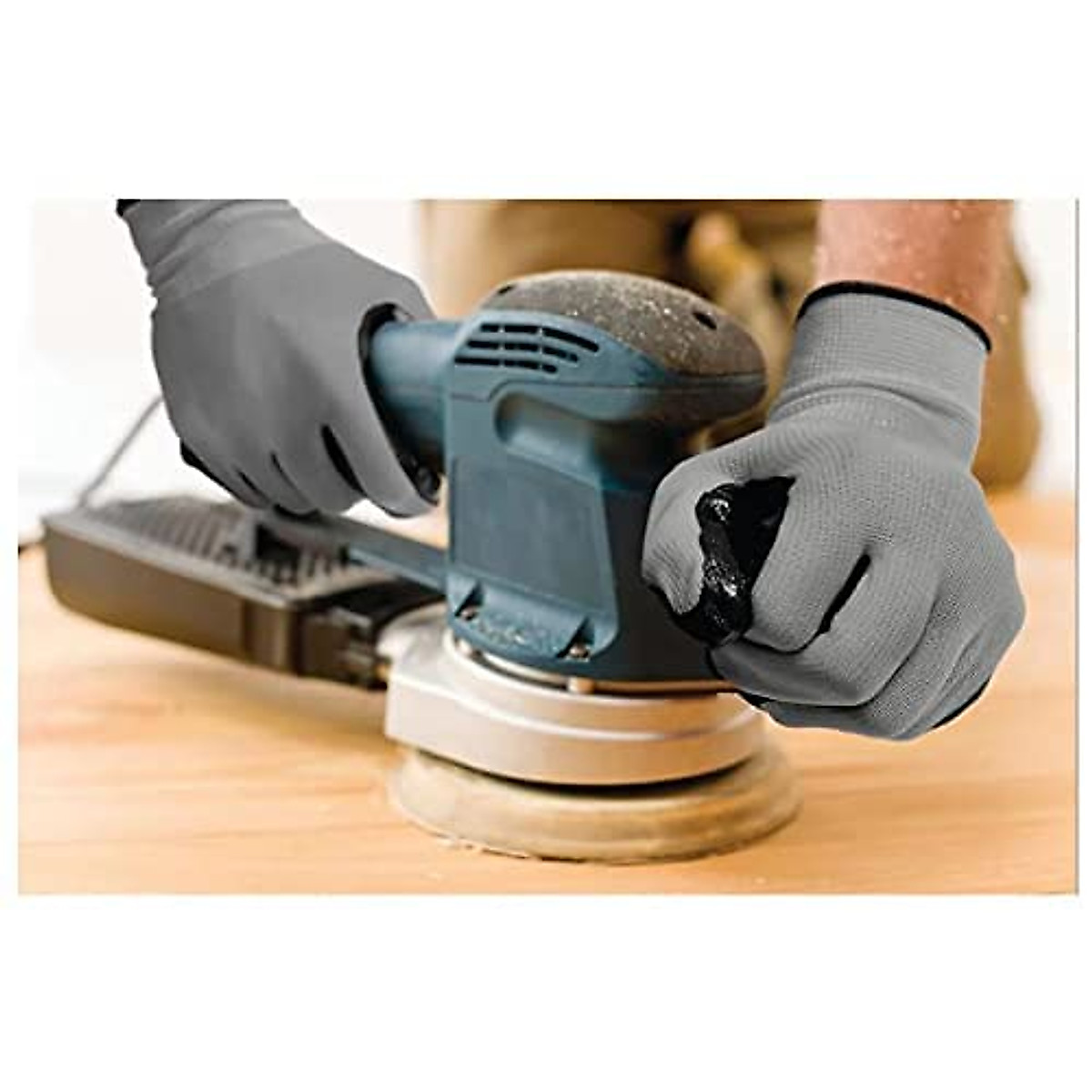 Firm Grip Nitrile Coated Tough Working Gloves: Black, Large Size (10 Pairs)