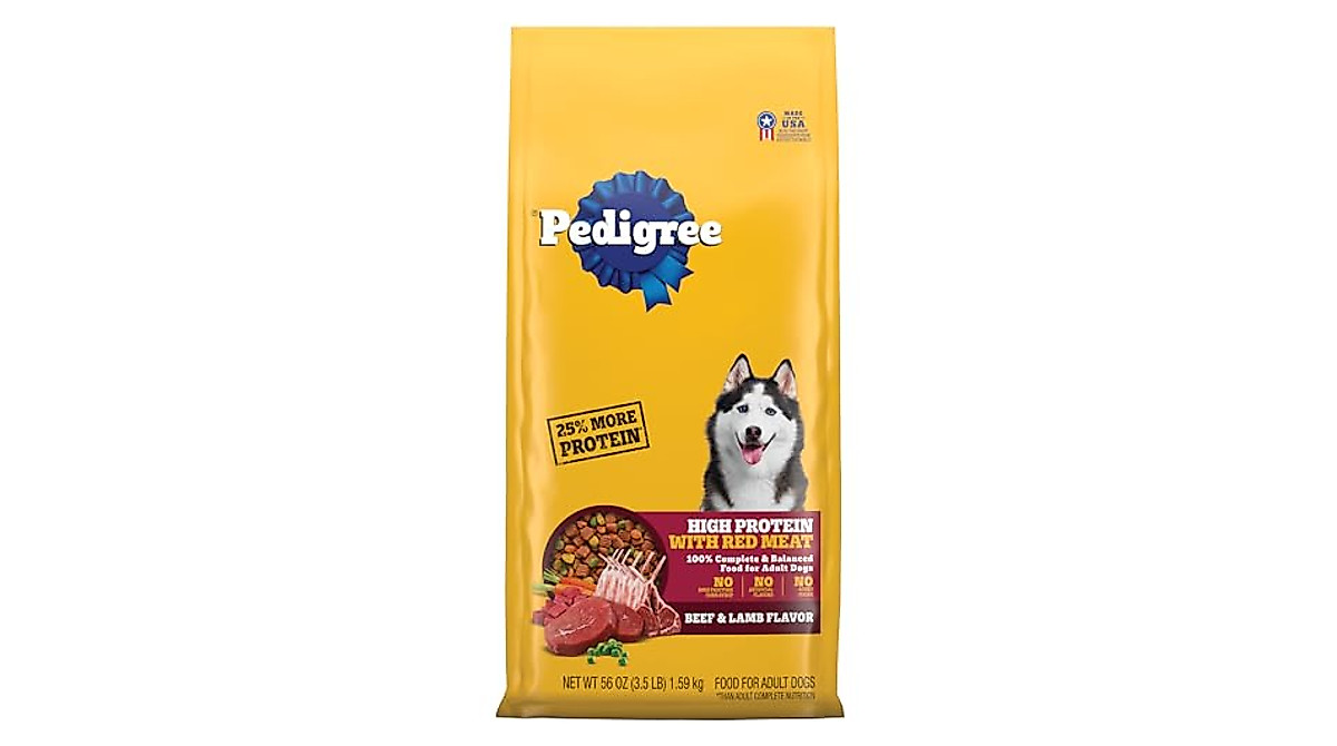Pedigree High Protein Dog Food Beef & Lamb Flavor - 3.5 lb Bag
