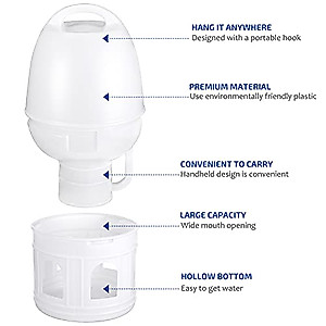 POPETPOP Pigeon Water Dispenser, Bird Feeding Drinker Dispenser Pigeons Feeder Water Pot Container Birds - Automatic Feeders Water Dispenser