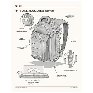 5.11 All Hazards Nitro Backpack, Sandstone