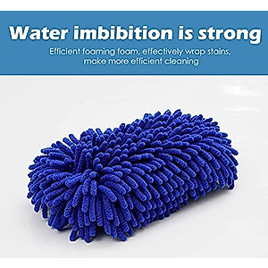 Cleaning Car Brush Microfiber, Set of 4 Washing Sponge, Random Color (4colors)