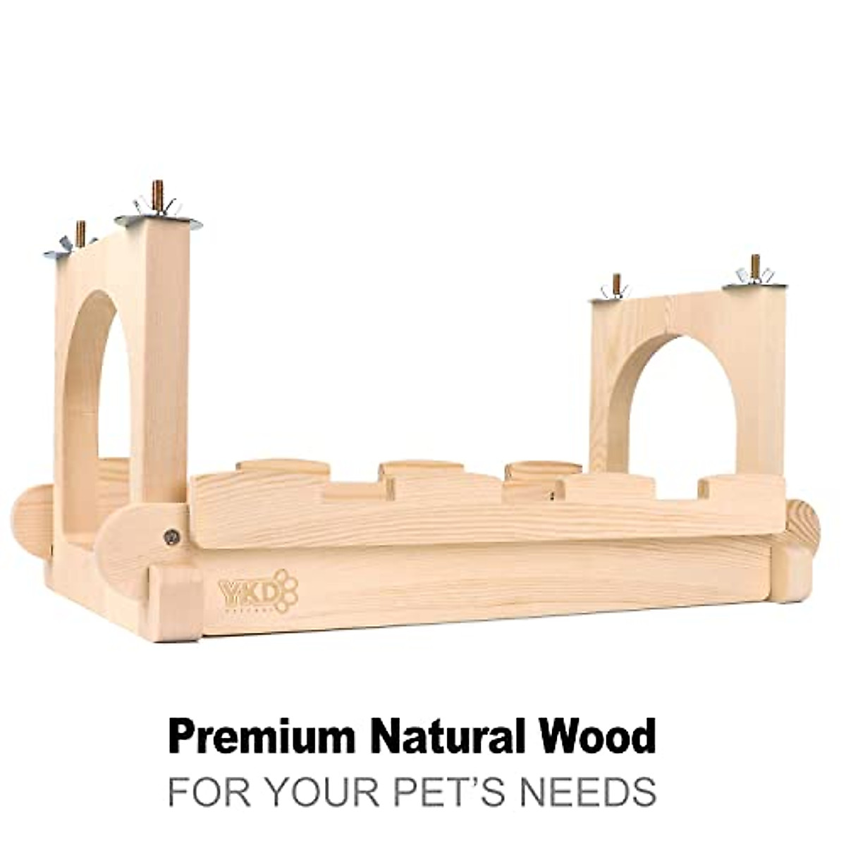 YKD Chinchilla Wood Suspension Bridge, Hanging Large Small Animal Wooden Bridge Platform, Small Animals Habitat Toy for Chinchillas Sugar Gliders Rats Squirrel