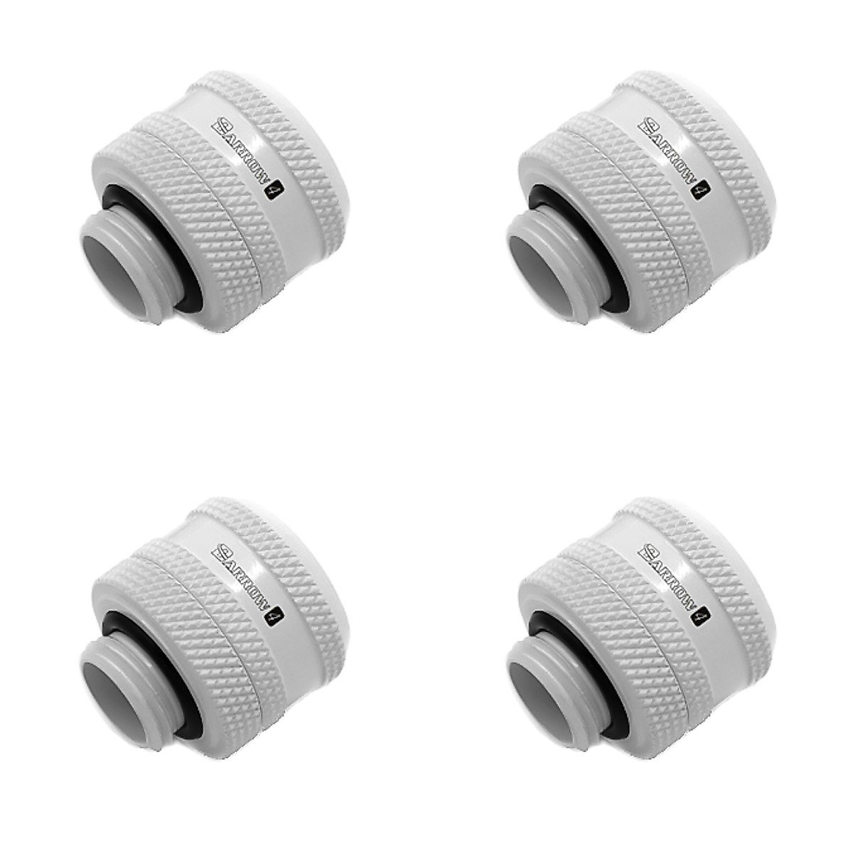 Barrow G1/4" to 14mm Hard Tubing Compression Fitting, White, 4-pack