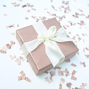 UNIQOOO 100 Sheets 20X14 Premium Metallic Rose Gold Tissue Gift Wrap Paper Bulk, Great for Gift Bag, Recyclable Gift Wrapping Accessory, Perfect for Small Gift bags, Pinata, Wedding, Party, Cutout