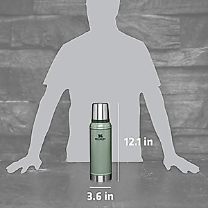 Stanley Classic Vacuum Insulated Wide Mouth Bottle - BPA-Free 18/8 Stainless Steel Thermos for Cold & Hot Beverages – Keeps Liquid Hot or Cold for Up to 24 Hours