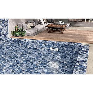 Selleny Hex 5.5 in x 6.3 in Glossy & Matte Mix, Porcelain Artistic Glaze Tile (4.73 sq. ft. / 26 Pieces) (Blue)