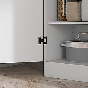 HOMCOM 70" Kitchen Pantry Cabinet, Freestanding Storage Cabinet with 4 Doors and 2 Adjustable Shelves for Dining Room, White