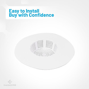 PLB261021BK EvertechPRO Hair Catcher Shower Drain - Durable, Easy to Install and Remove Shower Hair Drain Catcher in White - Universal Fit Hair Drain Catcher for Bathroom, Kitchen, Laundry, Bathtub