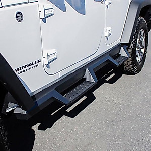 Westin 56-13295 HDX Drop Nerf Step Bars fits 2007-2018 Wrangler JK Unlimited 4dr Textured Black 1 Pair
