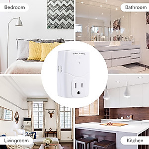 BN-LINK Mini Wireless Remote Control Outlet Switch Power Plug In for Household Appliances, Wireless Remote Light Switch, LED Light Bulbs, White (1 Remote + 3 Outlet) 1250W/10A