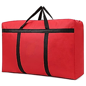 IWEIK Multipurpose Extra Large Heavy Duty Storage Bags Duffle Bags for Space Saving Moving Storage (230L, Red)