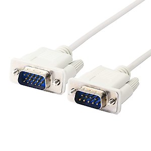4.5 Feet DB 9 Pin Male to VGA 15 Pin Male Adapter Cable, RS232 to VGA Conversion Cable, YOUCHENG， for Computer,Printers, Scanners