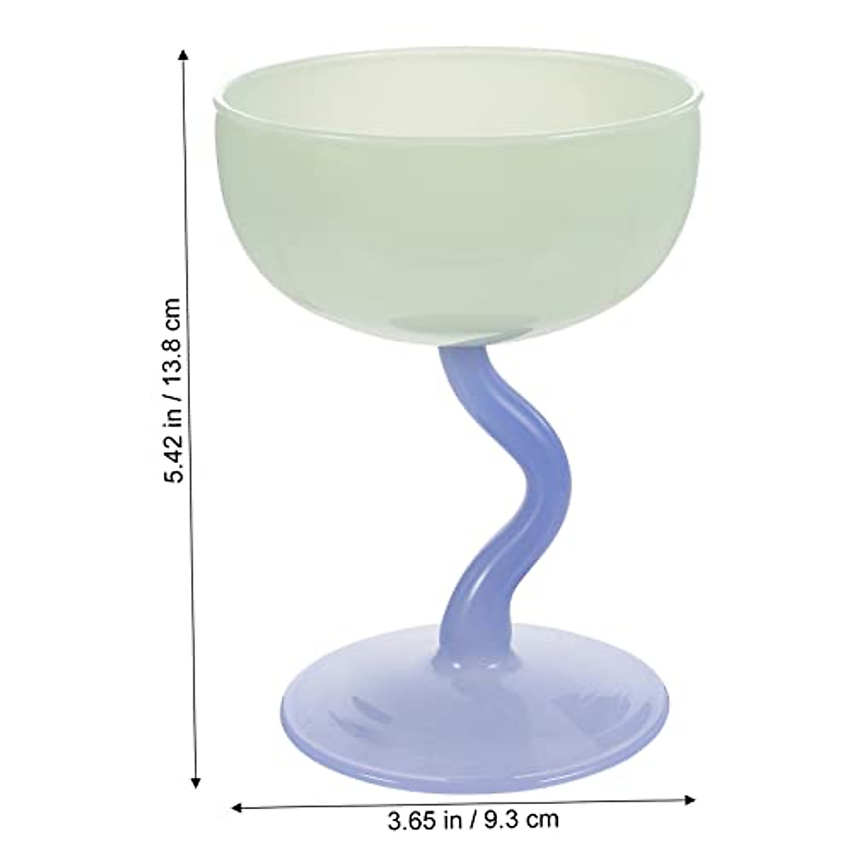 Abaodam Kids Glasses 2pcs Wine Frodge Ice Salad Cream Pudding Glass Bowl for Mousse Small Dessert Cocktail Yogurt Condiment Fancy Wedding Blue Dish Sundae Birthday Mini Dessert Cup