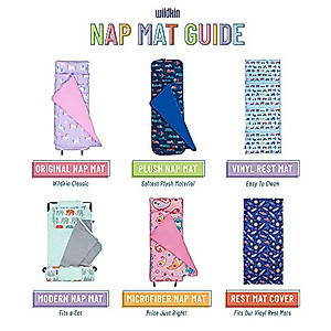Wildkin Microfiber Nap Mat with Reusable Pillow for Boys and Girls, Perfect for Daycare and Preschool Toddler Sleeping Mat, Soft Cotton Blend Materials Nap Mat for Kids (Mermaid)