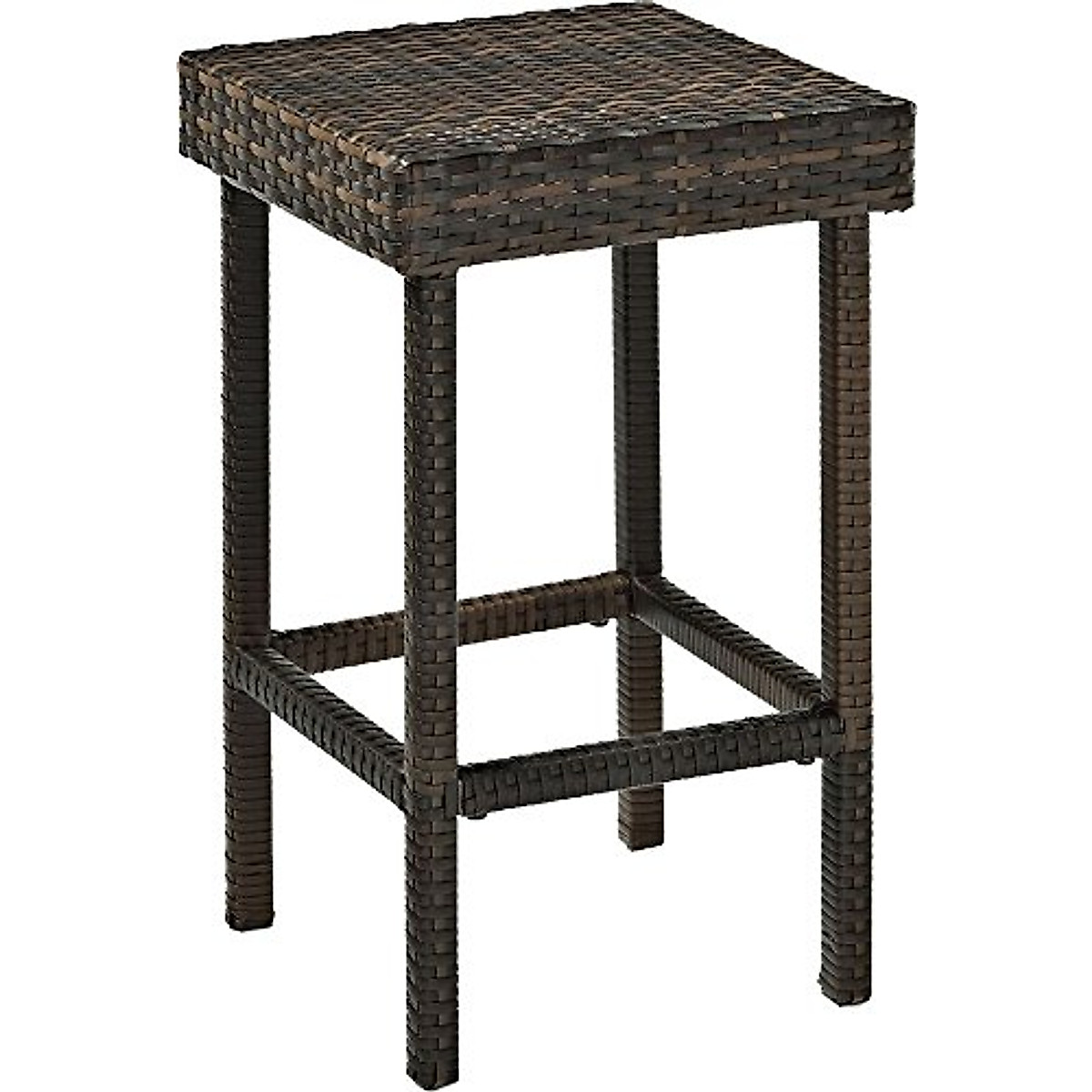 Crosley Furniture Palm Harbor Outdoor Wicker 24-inch Stools - Brown (Set of 2)