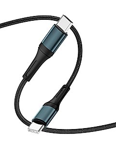 USB C to USB C Cable - 100W Type C to C Fast Charging Cable for iPhone 15 Pro Max/Plus Samsung S23 iPad Pro iPad Air/Mini MacBook Pro/Air Google Pixel Chromebook (PD 6.6Ft Nylon Cord, Black)