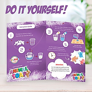 Darice Soap Making Kit for Kids, Crafts Activity Science Kits, STEM DIY Educational Animal Toys for Boys & Girls Ages 6+