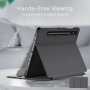 JETech Case for Samsung Galaxy Tab S8 2022/S7 2020 11-Inch with S Pen Holder, Slim Folio Stand Protective Tablet Cover, Multi-Angle Viewing (Black)