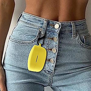 Geiomoo Silicone Carrying Case Compatible with Sony WF-1000XM4, Portable Scratch Shock Resistant Cover with Carabiner (Yellow)