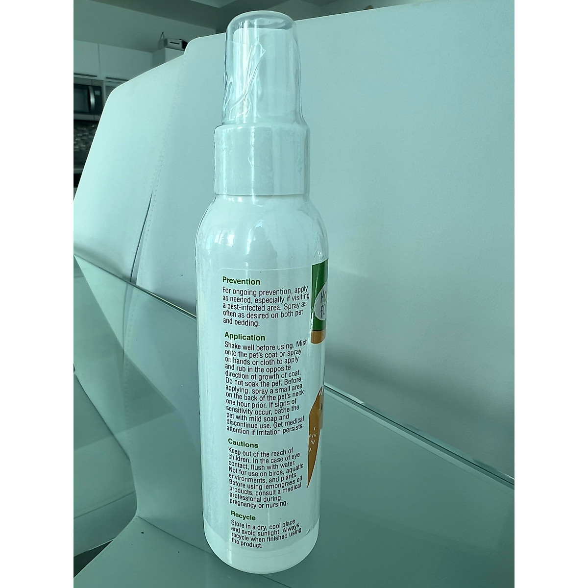 Houdi's Foodies Herbal Flea & Tick Pet Spray by North American Herb & Spice - Lemongrass Scent - 4 fl oz - Kills & Repels Fleas, Ticks + Mosquitoes - DEET-Free, Plant-Based Formula