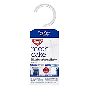 Enoz Moth Cake Pack of 3 Kills Clothes Moths, Carpet Beetles, and Eggs and Larvae