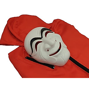 Dreamingcart Money Heist Mask Korea Hahoe Tal Plastic Mask Korean Traditional ABS Mask, White, 9.8 x 7.1 x 3.4 inches; 2.2 Ounces