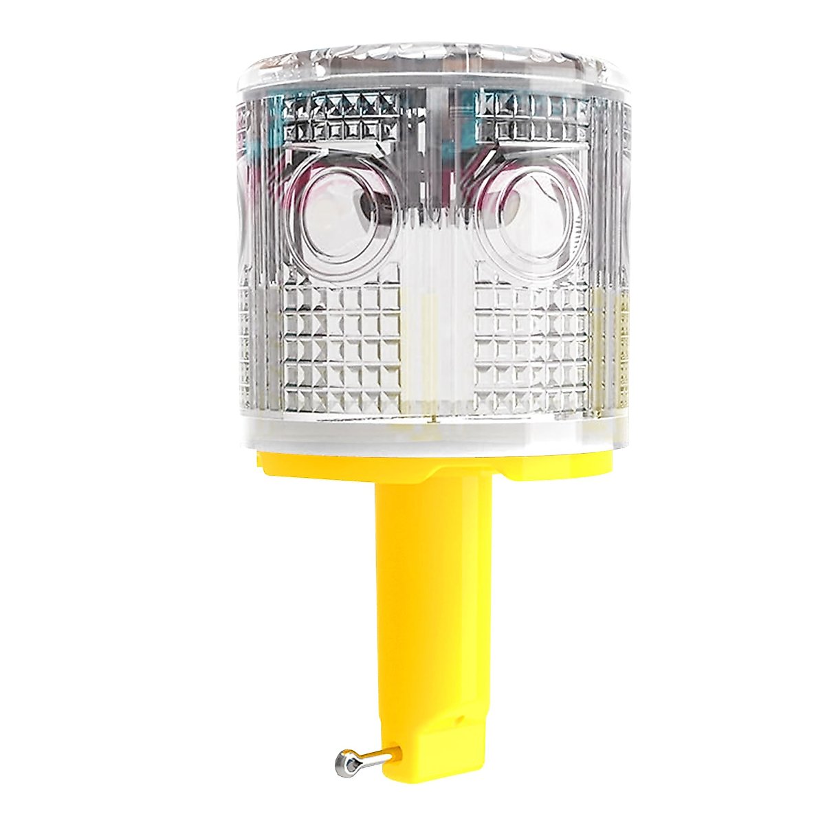 QXMH Solar Strobe Warning Light: Flashing Super Bright 360 Degree, Automatically Turn On&Off, Traffic Light Emergency Strobe Lightfor Construction, Dock, Marine,Crane Tower, Factory (White)