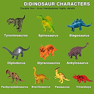 Dinosaur Toys Playset with Activity Play Mat for Kids,Realistic Dinosaur Figures, Trees,Creating a Dino World Including, Birthday Gift for Boys and Girls Ages 3 4 5 6 Years Old