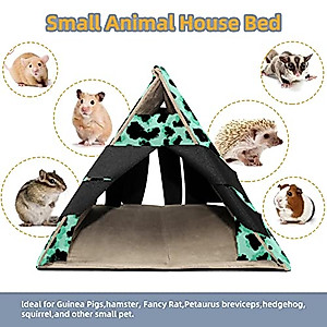 Leopard, Hamster House Habitat Bed for Small Animal Hamster Gerbils Chipmunks Squirrels Hedgehogs Guinea Pigs Habitat Decor
