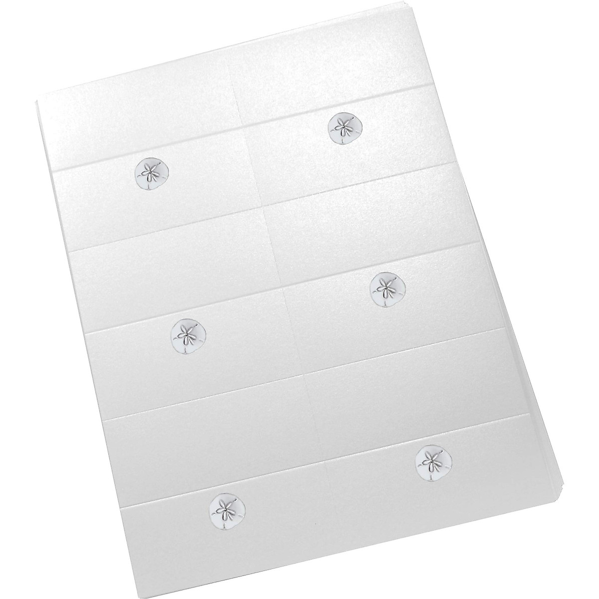 Sand Dollar Printable Place Cards, Set of 60 (10 Sheets), Laser & Inkjet Printers - Wedding, Party, Dinner, and Special Events - Made in the USA