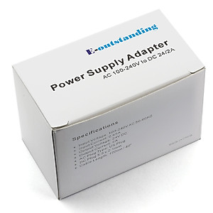 E-outstanding 24V 2A DC Power Supply Adapter 100-240V AC to 24V DC Power Transformer