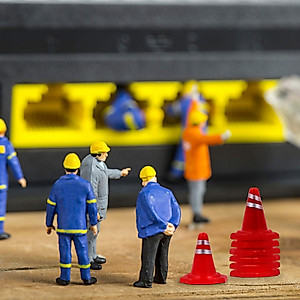 TOYANDONA 10Pcs Mini Traffic Cones Plastic Traffic Cones Mini Road Parking Signs Roadblock Toy for Construction Theme Party Favors