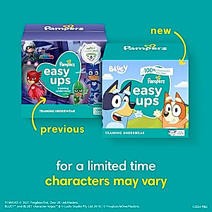 Pampers Easy Ups Boys & Girls Bluey Potty Training Pants - Size 4T-5T, 18 Count, Training Underwear (Packaging May Vary)