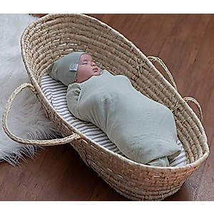 Ely's & Co. Patent Pending Waterproof Bassinet Sheet, Changing Pad Cover, and Pack n Play Sheet Bundle