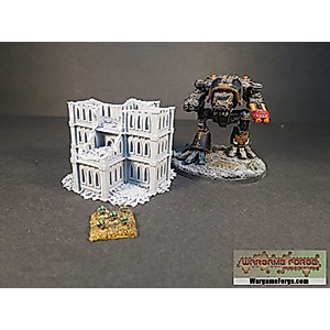 Ruined Gothic Building 3 6mm/8mm Tabletop Terrain Compatible with Epic, Adeptus Titanicus, Hex Maps