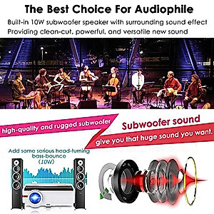 Video Projectors 1080p 4200 Lumens, HD Projector LCD LED 200" Widescreen Multimedia WXGA Home Theater Projector Work with Laptop TV Stick Xbox Bluray Player DVD Wii PS3 PS4 Outdoor Movie Proyector