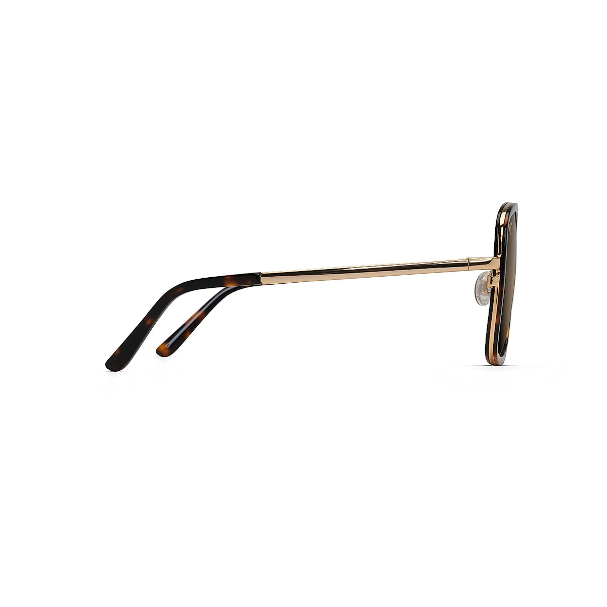 Maui Jim Men's and Women's Pua Polarized Fashion Sunglasses, Tortoise w/Shiny Gold/HCL® Bronze, Medium