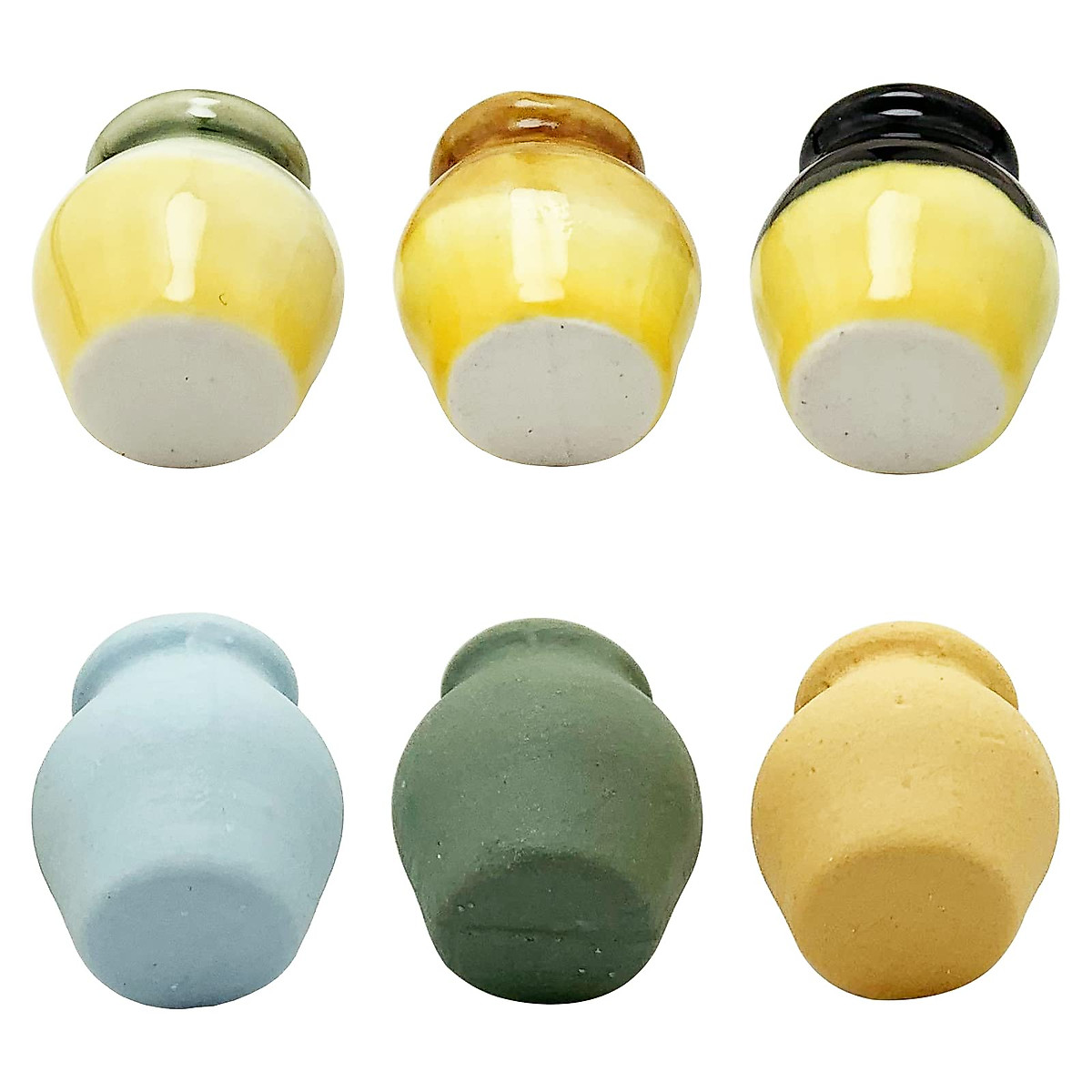 Miniature Terracotta Pots, 6 Pieces Mini Ceramic Clay Flower Pots Pottery Planter for DIY 1:12 Dollhouse Fairy Garden Flower Plants Bonsai Micro Landscape Decoration