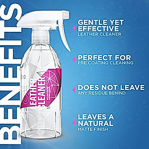 GYEON Quartz Q²M LeatherCleaner Mild 500 ml - Gentle Leather Cleaner Safe for All Leather Types - Remove Dirt and Oil from All Leather to Prepare for Protection