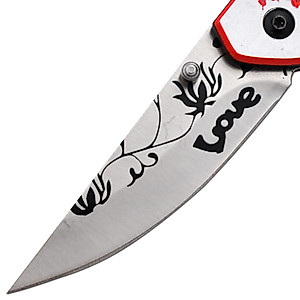 Snake Eye Tactical Cupid Heart Ladies Valentines day | Pocket Knife | EDC |Fishing Hunting Camping Knife